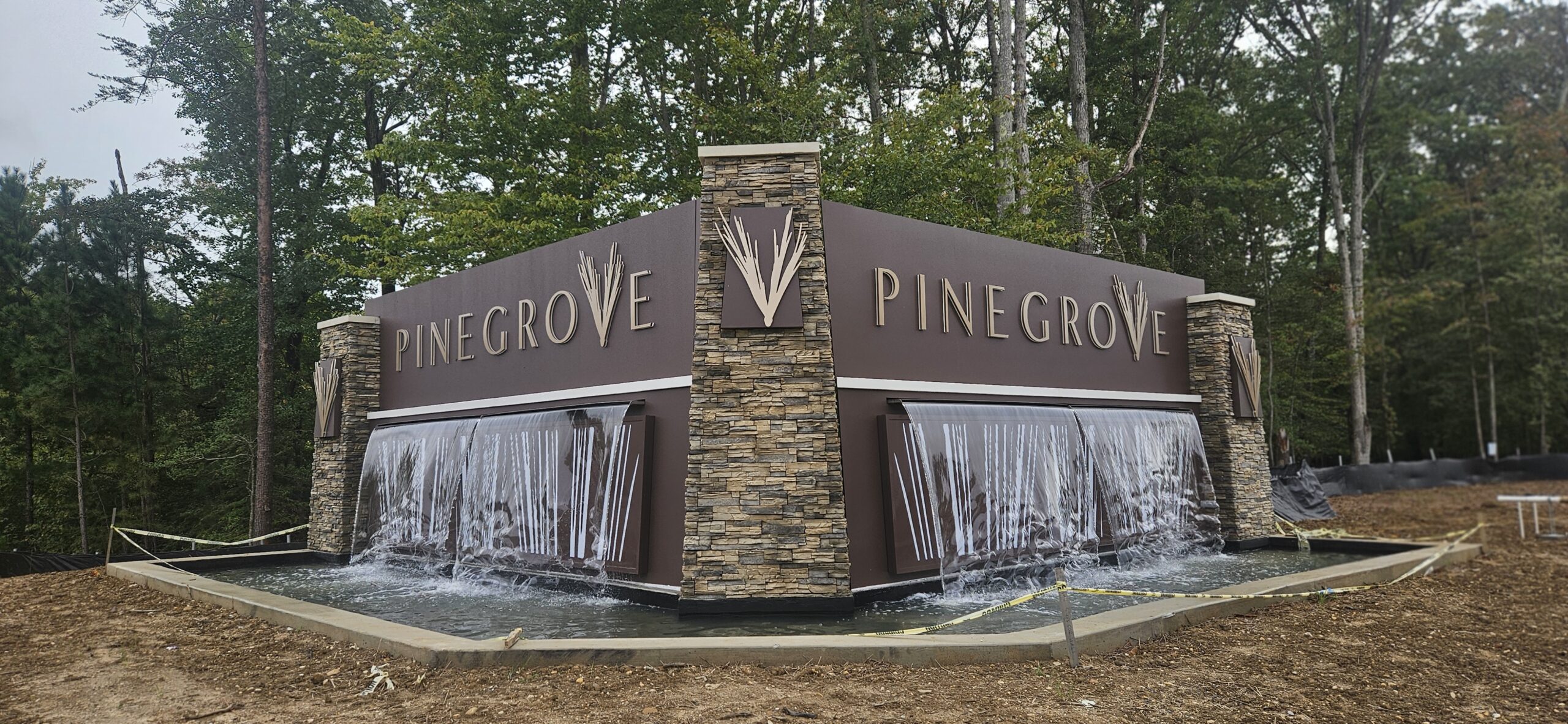 Let It Flow! New Entrance Sign With Water Feature For DR Horton - Apple ...